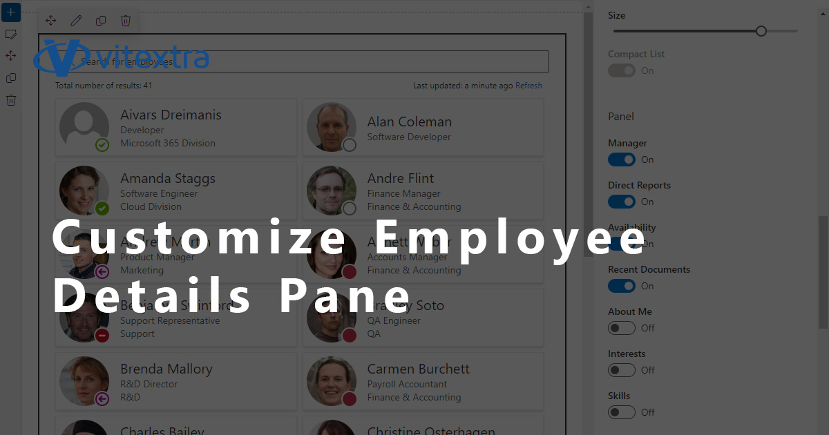 Customize Employee Details Pane